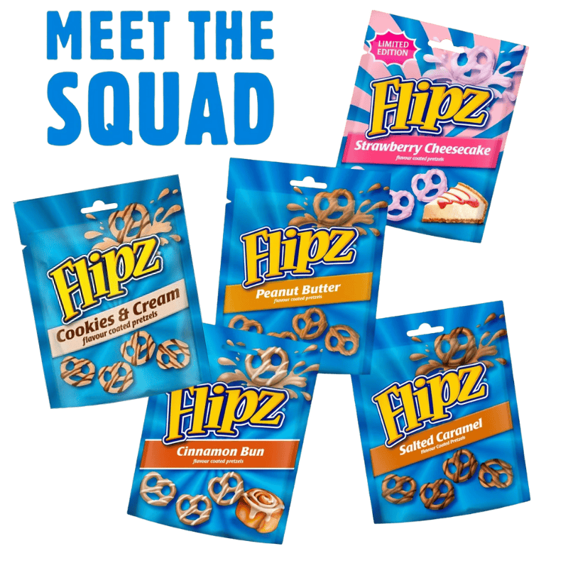 Flipz "Meet the Squad" Pack 5 Flavours 5 x 90g | E-Snacks